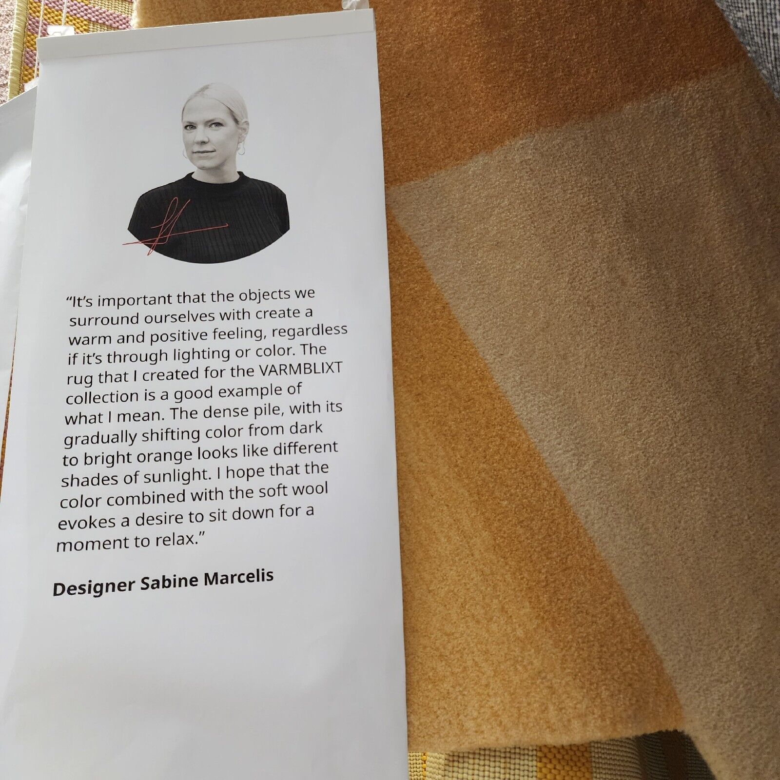 Sabine Marcelis x Ikea Limited Edition Varmblixt Handmade Low Pile Rug ...