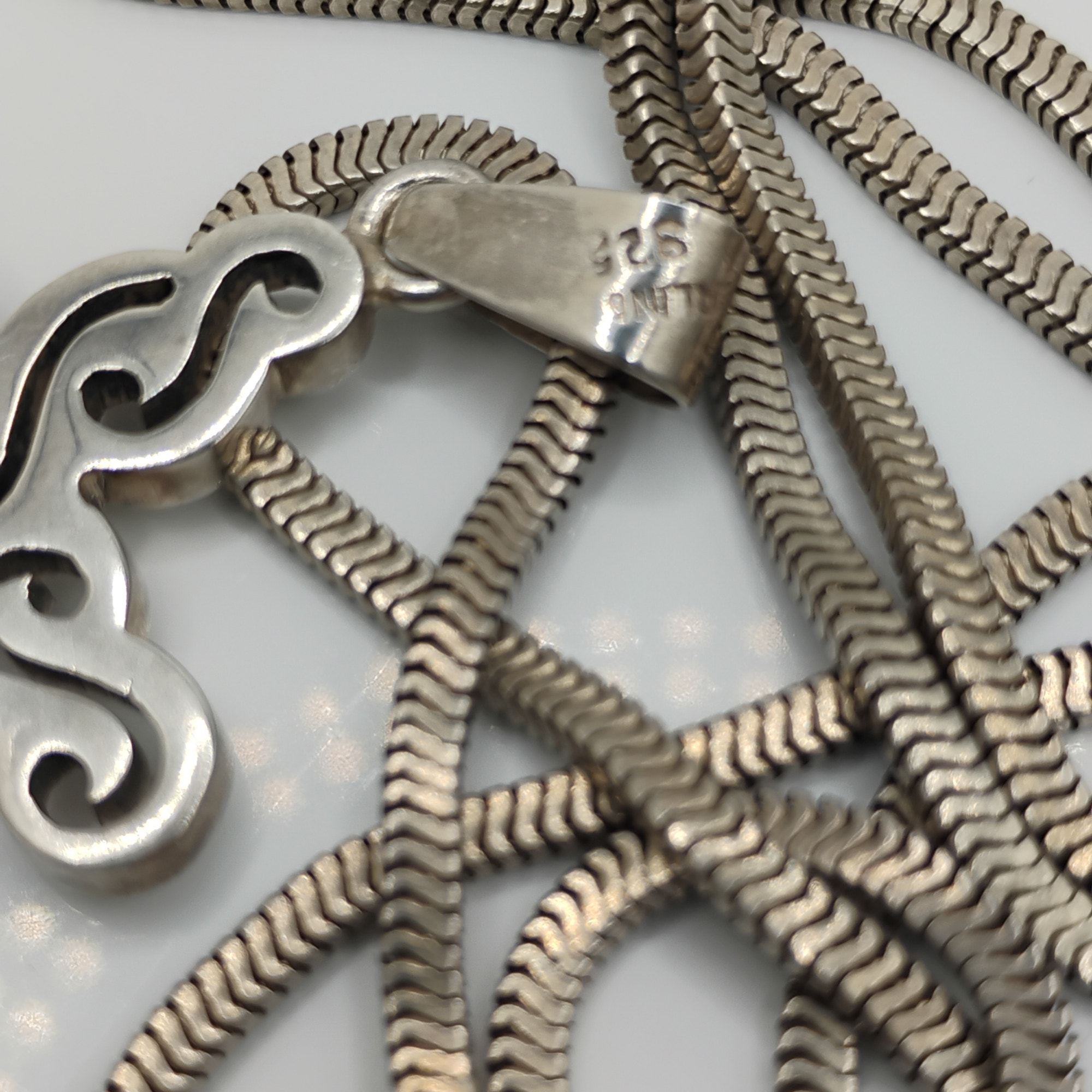 Filigree Taxco Sterling Silver Cross on 26-Inch 2.4MM Snake Chain | eBay