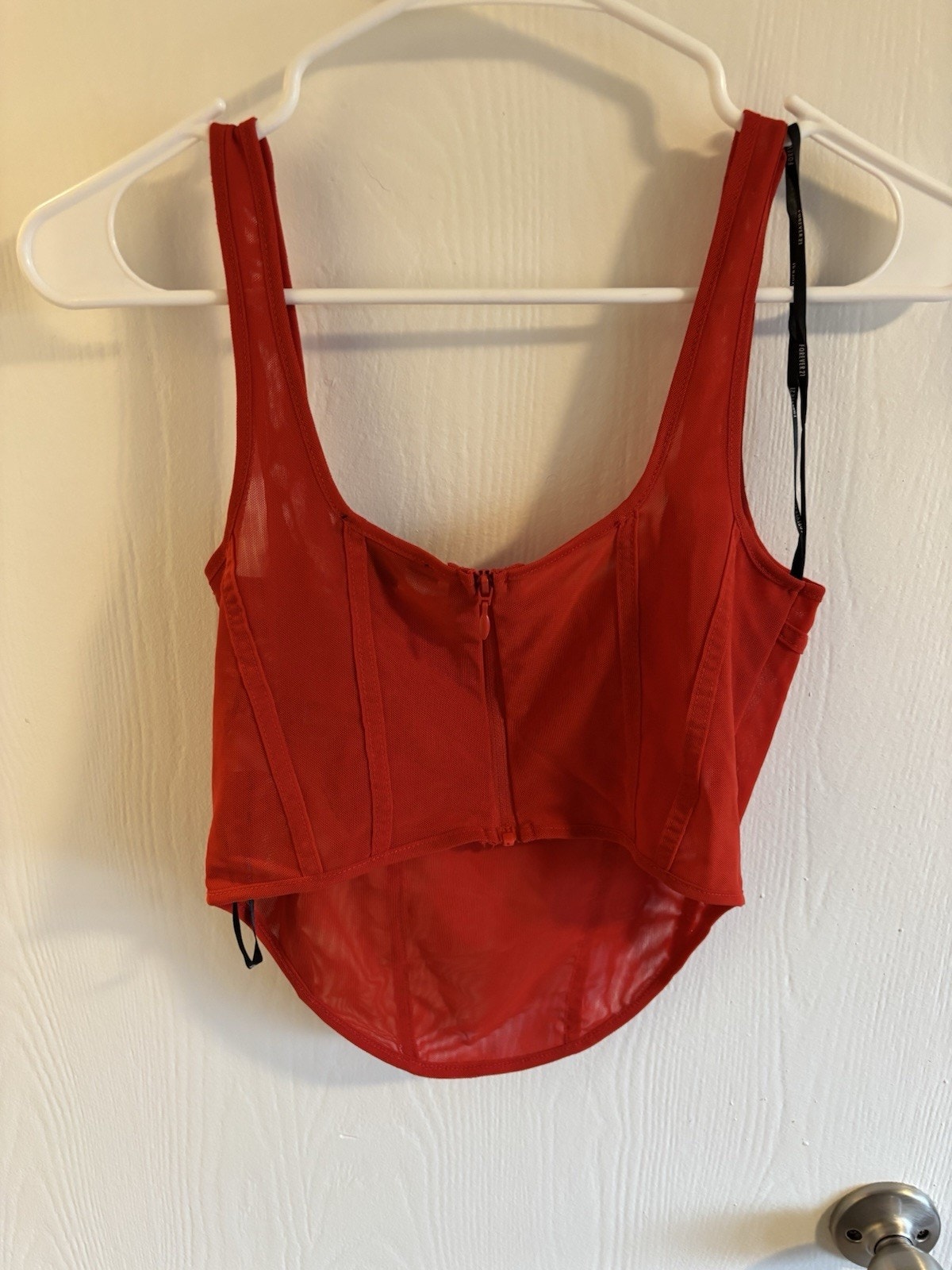 Forever 21 Red Mesh Bustier Top Size M New with Tags | eBay
