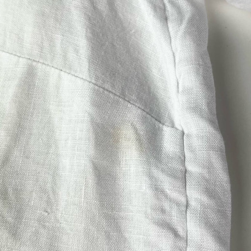 J. Jill Love Linen Tunic Top Abalone Shell Buttons White Womens Size M ...