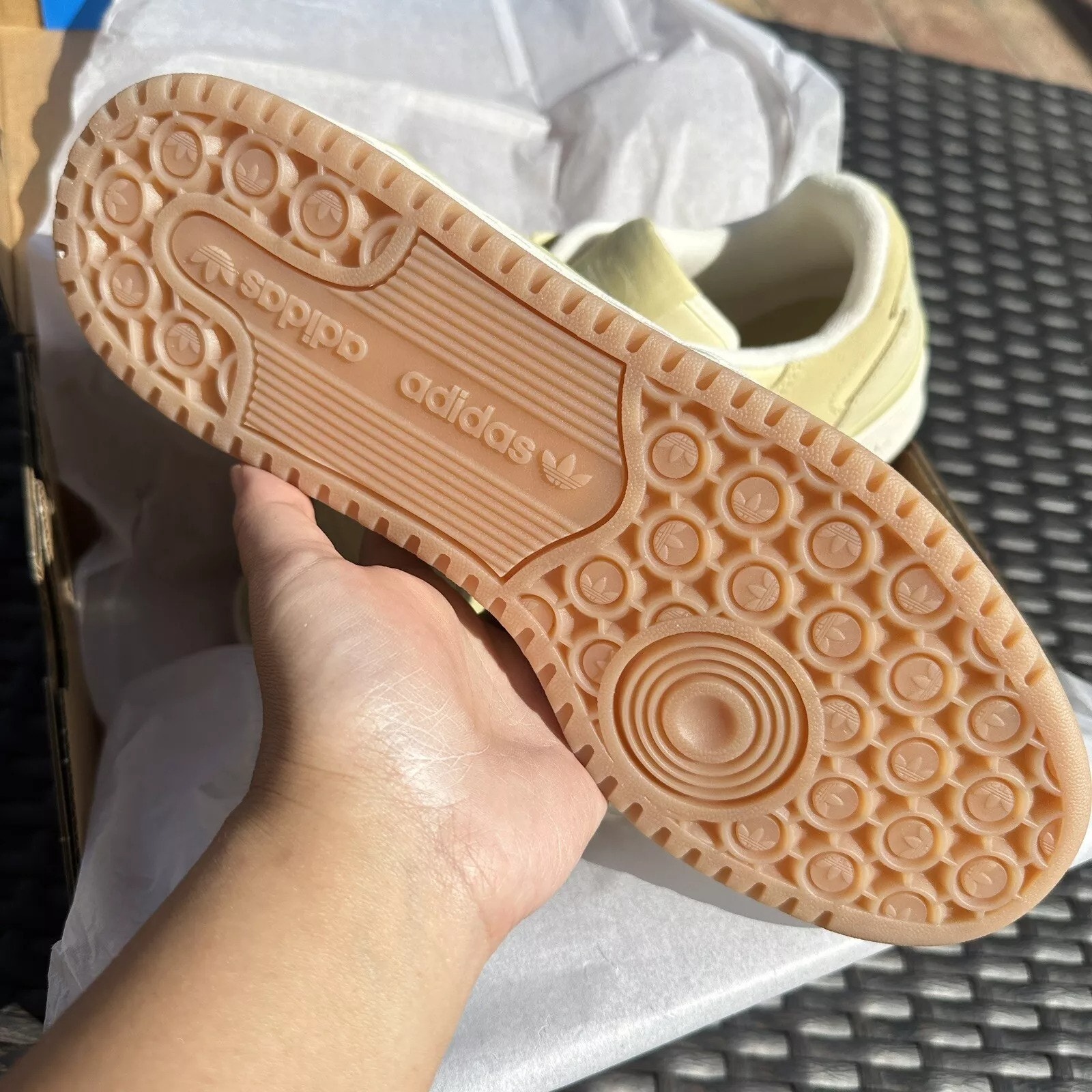 Size 9.5 - adidas Forum Low Sandy Beige Gum W for sale online | eBay