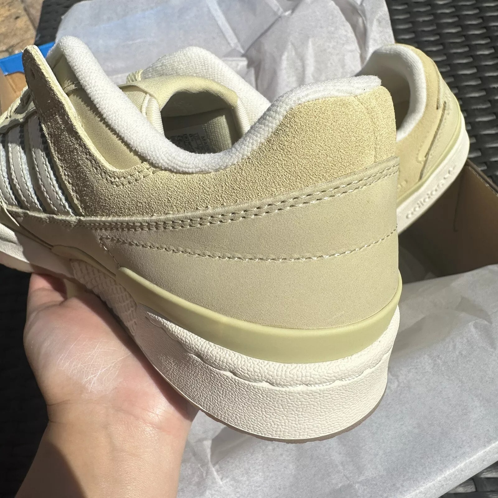 Size 9.5 - adidas Forum Low Sandy Beige Gum W for sale online | eBay