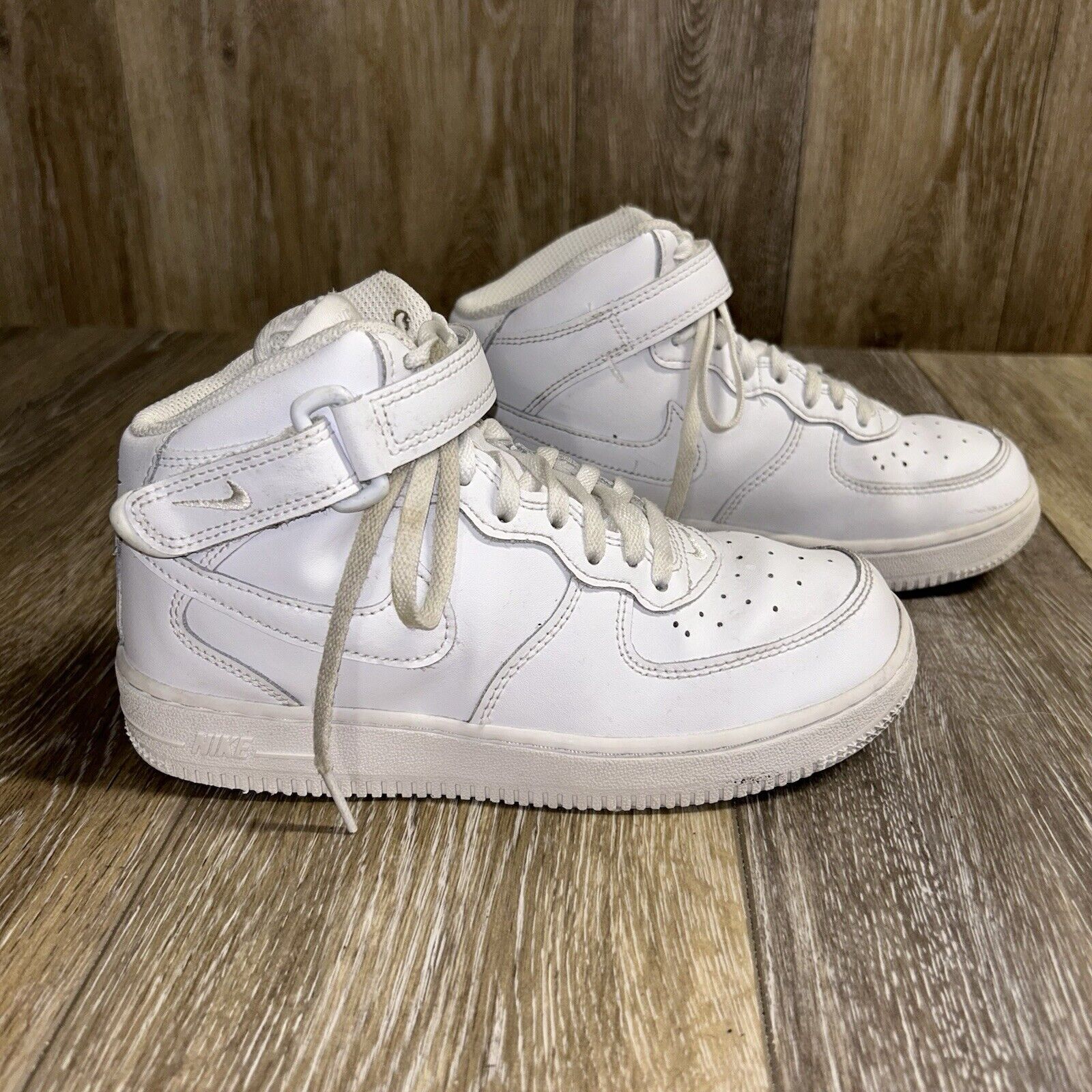 Nike Air Force 1 White Mid LE Youth US Size 2.5Y Mid DH2934-111 Sneaker Shoes | eBay