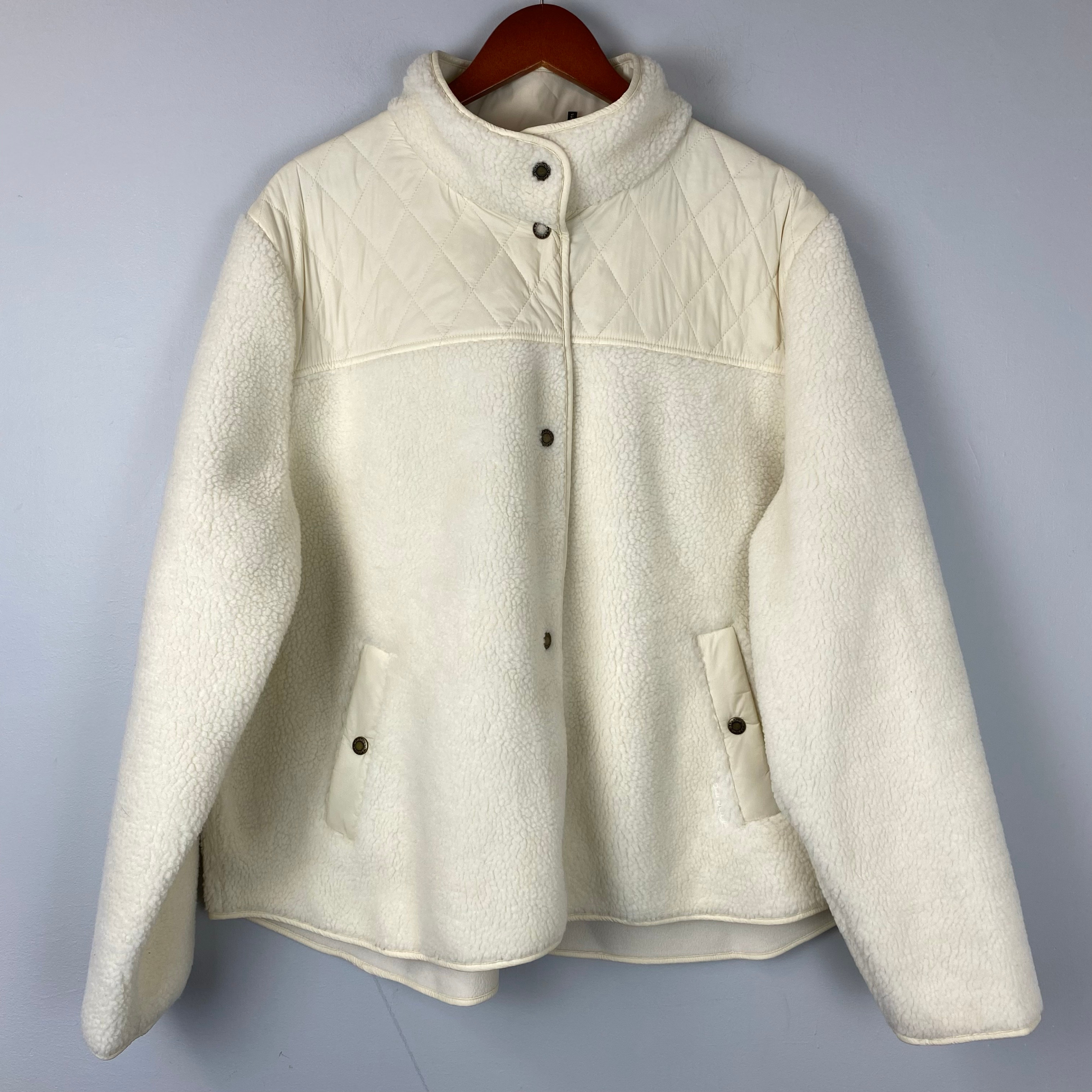 Barbour Cream Aspen Fleece Jacket 2X Plus Size | eBay