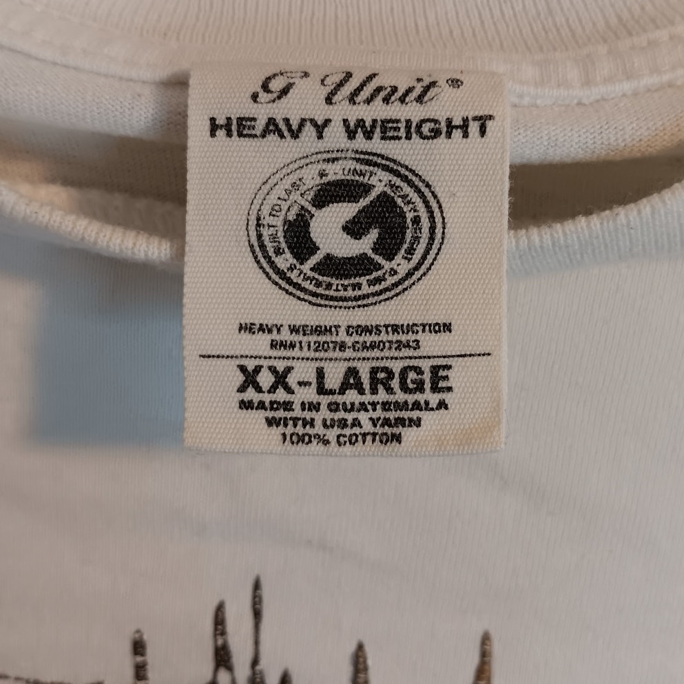G-Unit Heavyweight Tee XXL VTG White 50 Cent Rap | eBay