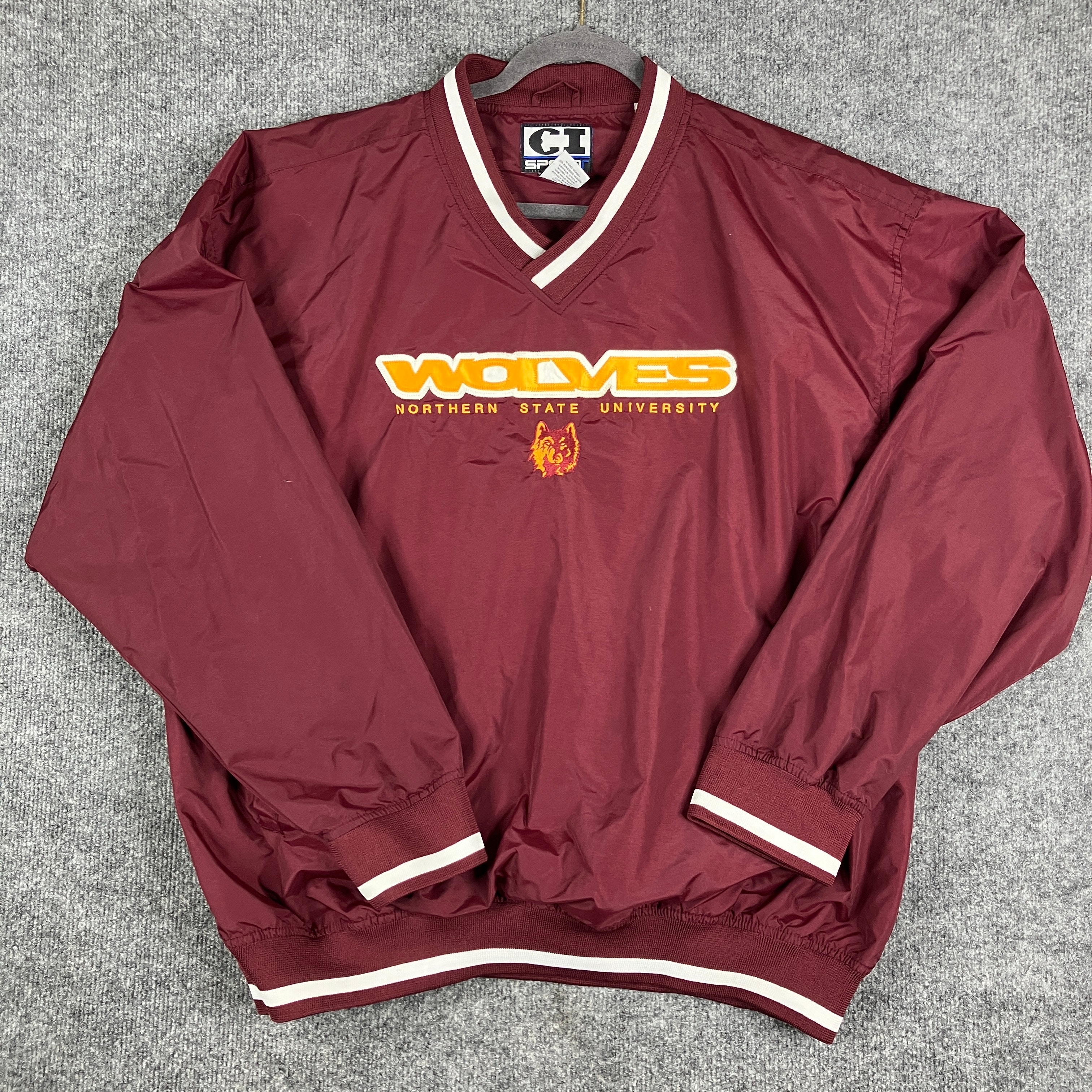 CI Sport Jacket Mens XL Maroon Wolves Northern State Pullover ...
