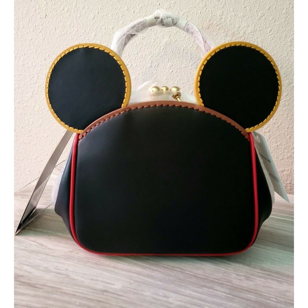 COACH DISNEY MICKEY Mouse X Keith Haring Kisslock Collectible Handbag ...