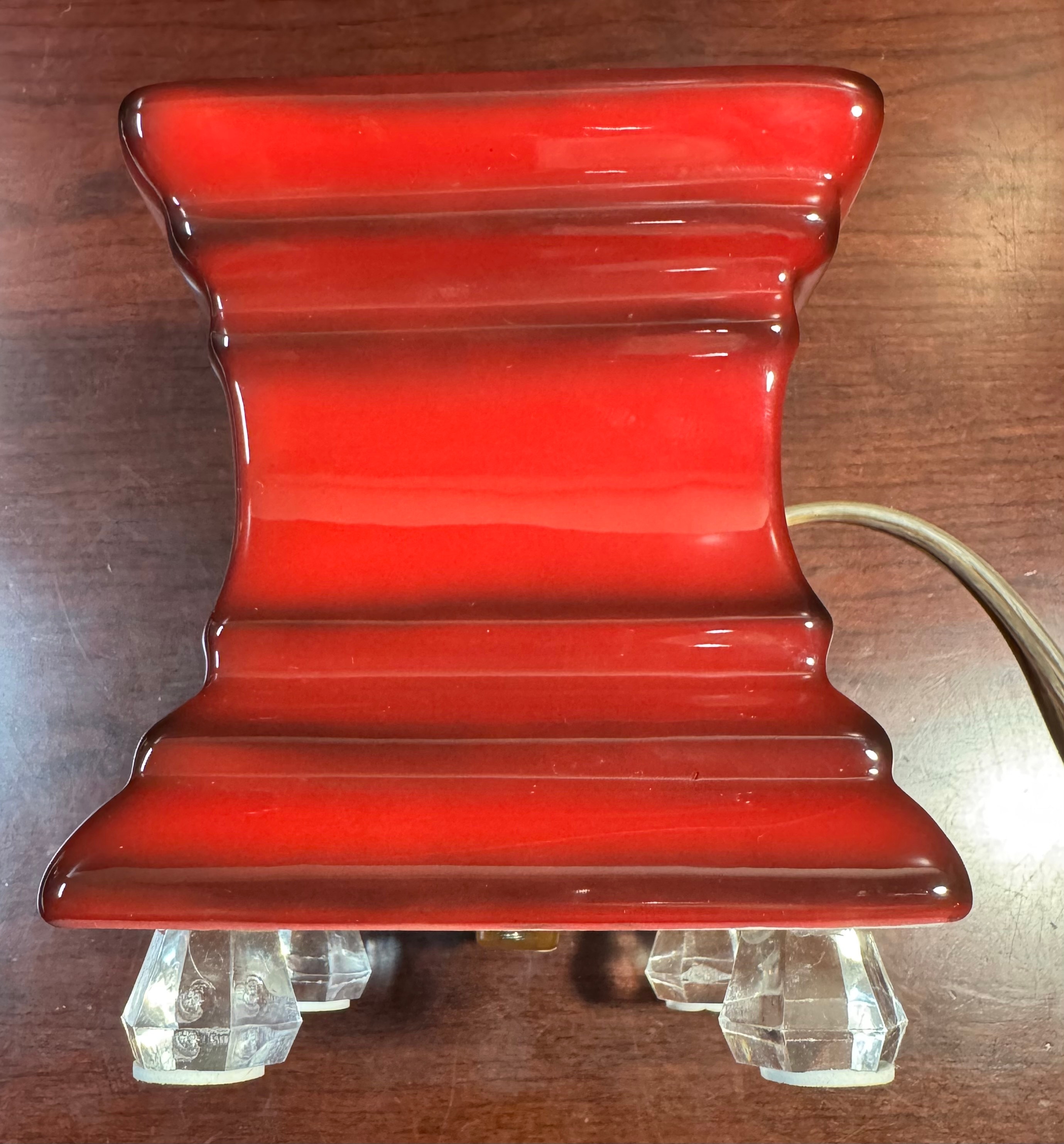 Gold Canyon Red Footed Pedestal Candle Wax Pod Electric Warmer with ...