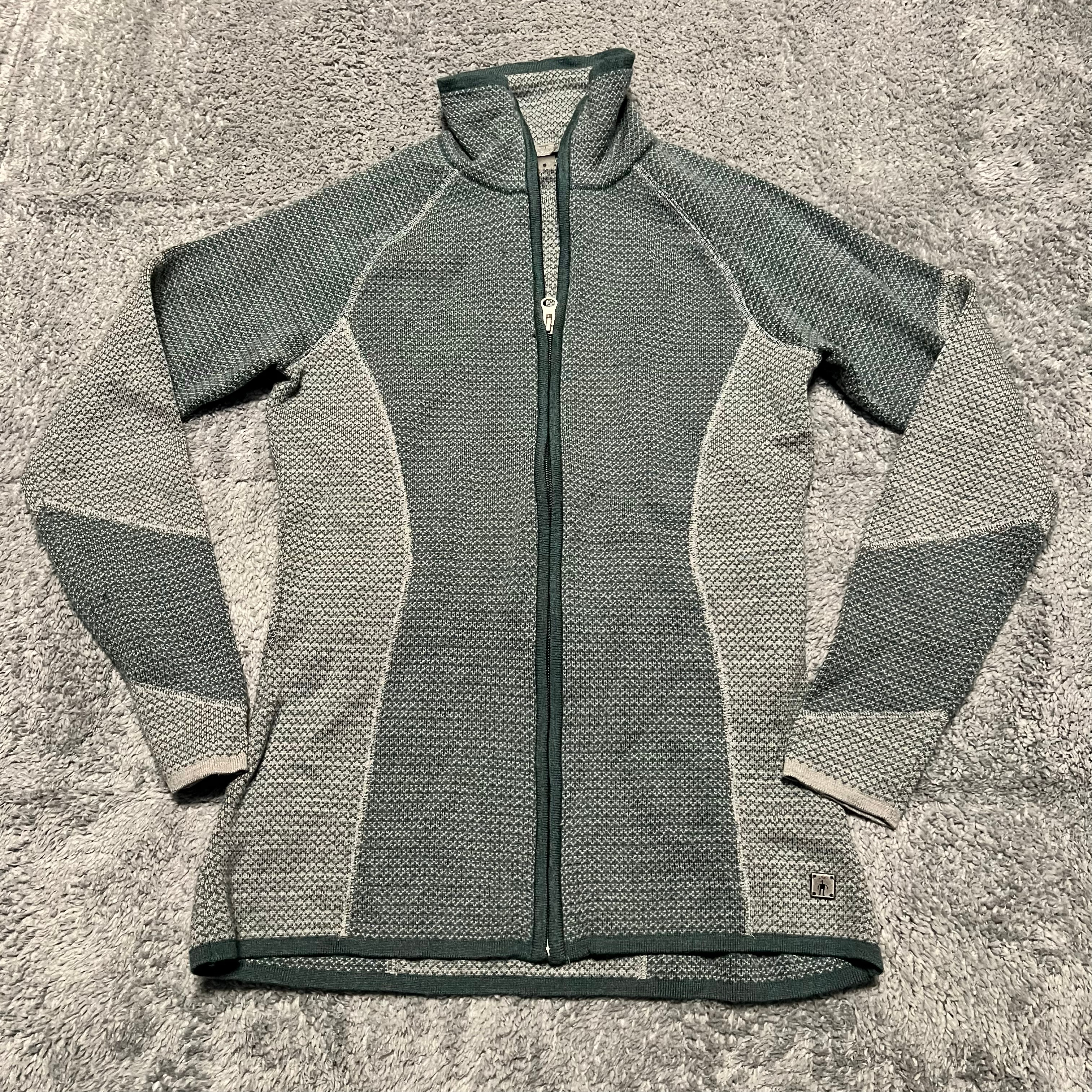 Smartwool Sweater Womens Small Zip Merino Wool Blend Green Gray * | eBay