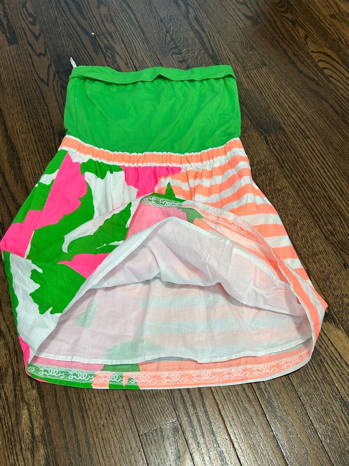 Lilly Pulitzer Multicolor Fleur Neon Wild Flowers Strapless Mini Dress ...