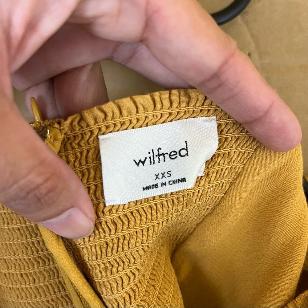 Aritzia Wilfred Cammy Dress in Cairo Gold XXS | eBay