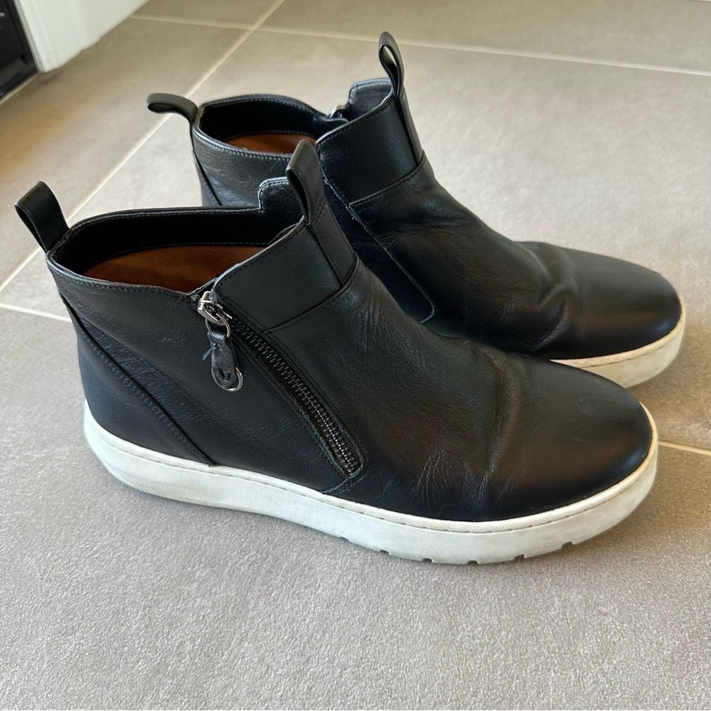 Vionic Women Brinkely Boot Size 8/8.5 Black Leather Sneaker Platform ...