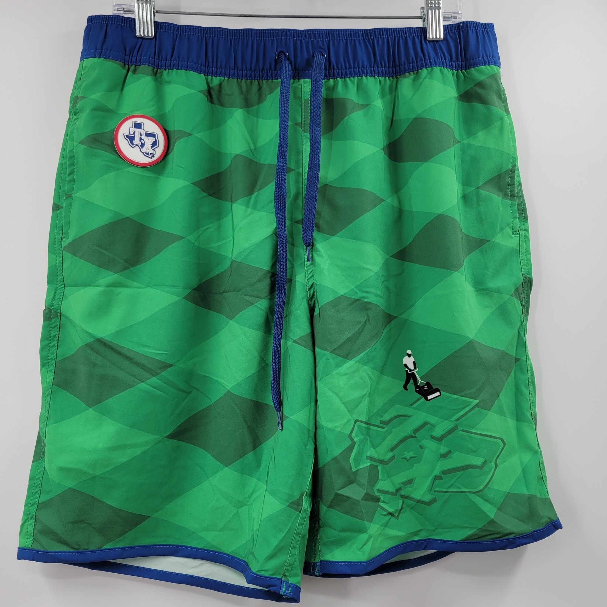 Baseballism Texas Rangers swimming trunks net lined shorts green size ...