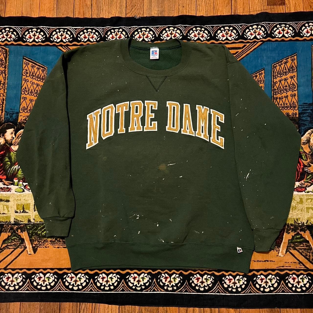 vintage notre dame russell athletic crewneck sweater 90s 80s pullover ...
