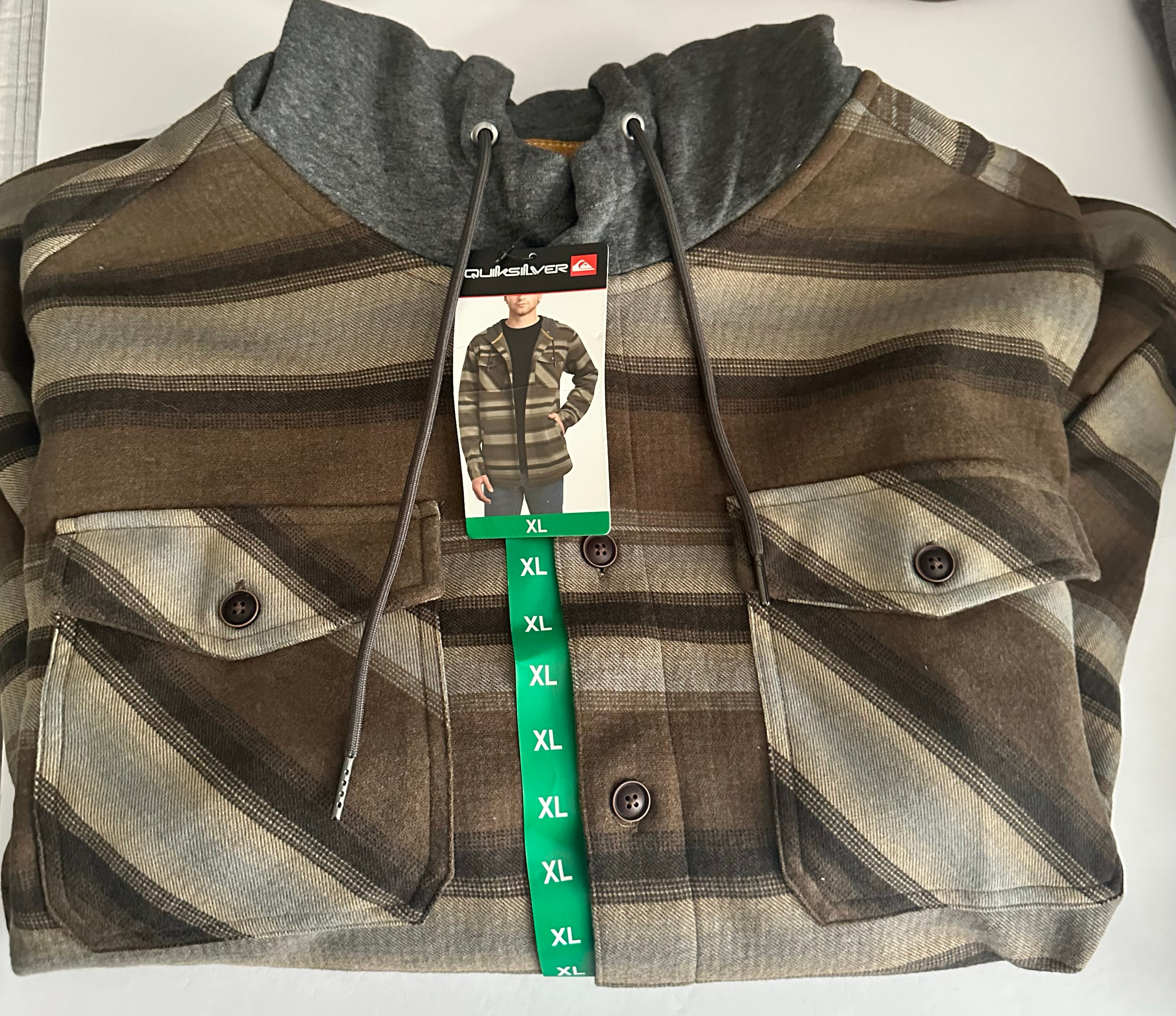 Quicksilver Men's Hooded Sweatshirt / Jacket NWT Heavyweight and 3 ...