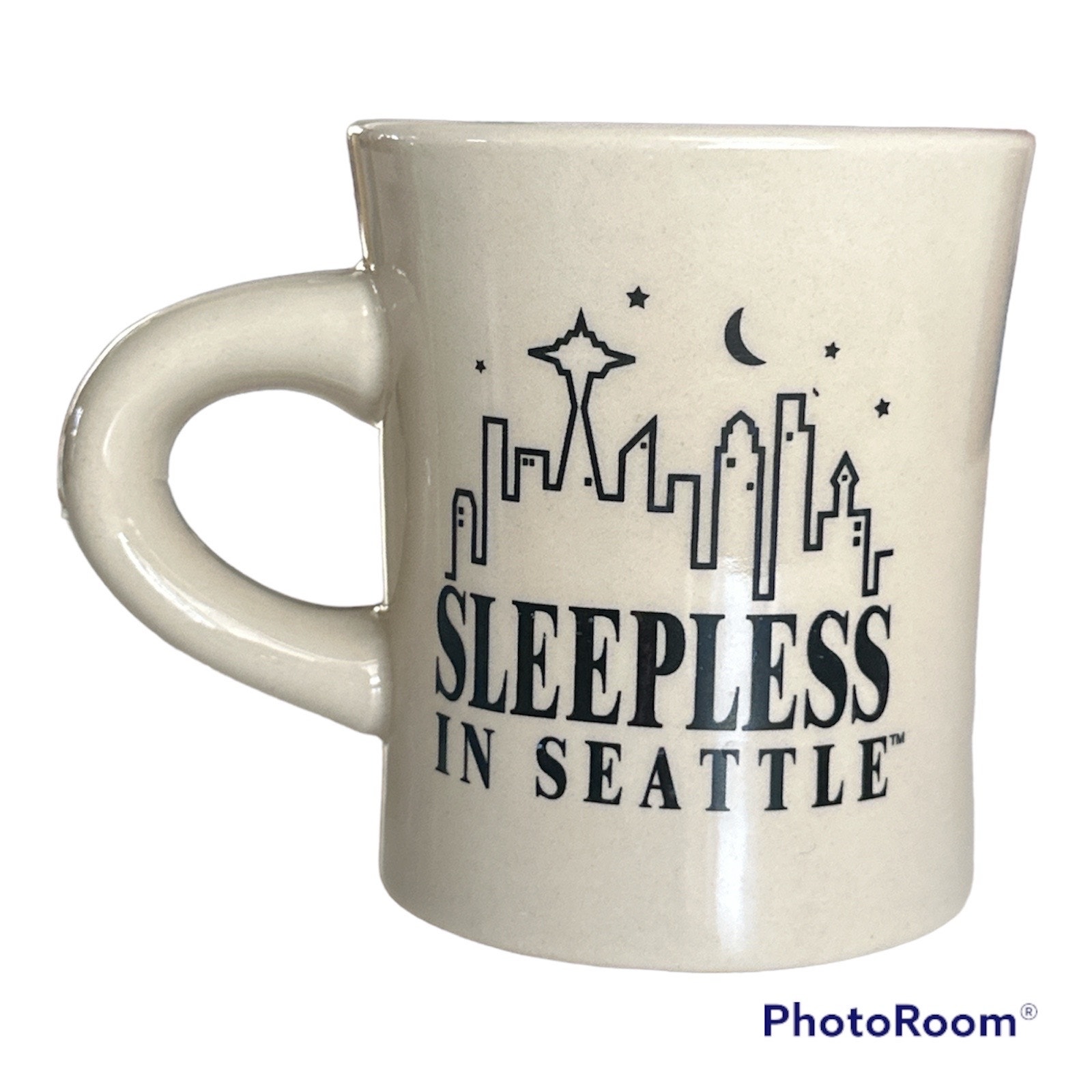 Vintage 1999 Sleepless in Seattle movie mug RARE skyline space needle ...