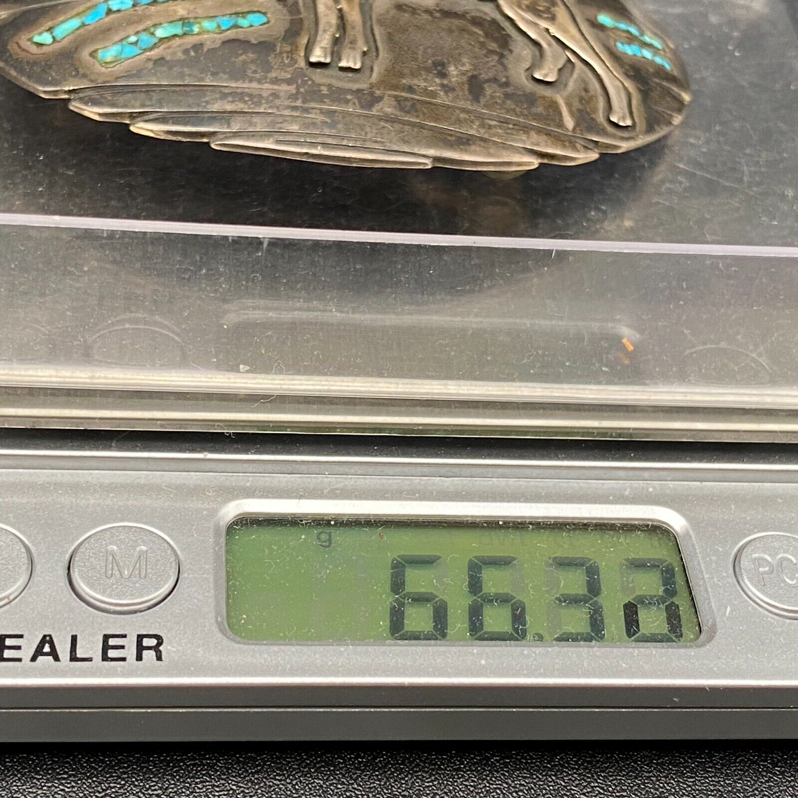 Vintage Navajo Native W Taylor Dog Turquoise Silver Belt Buckle 1-3/8 ...